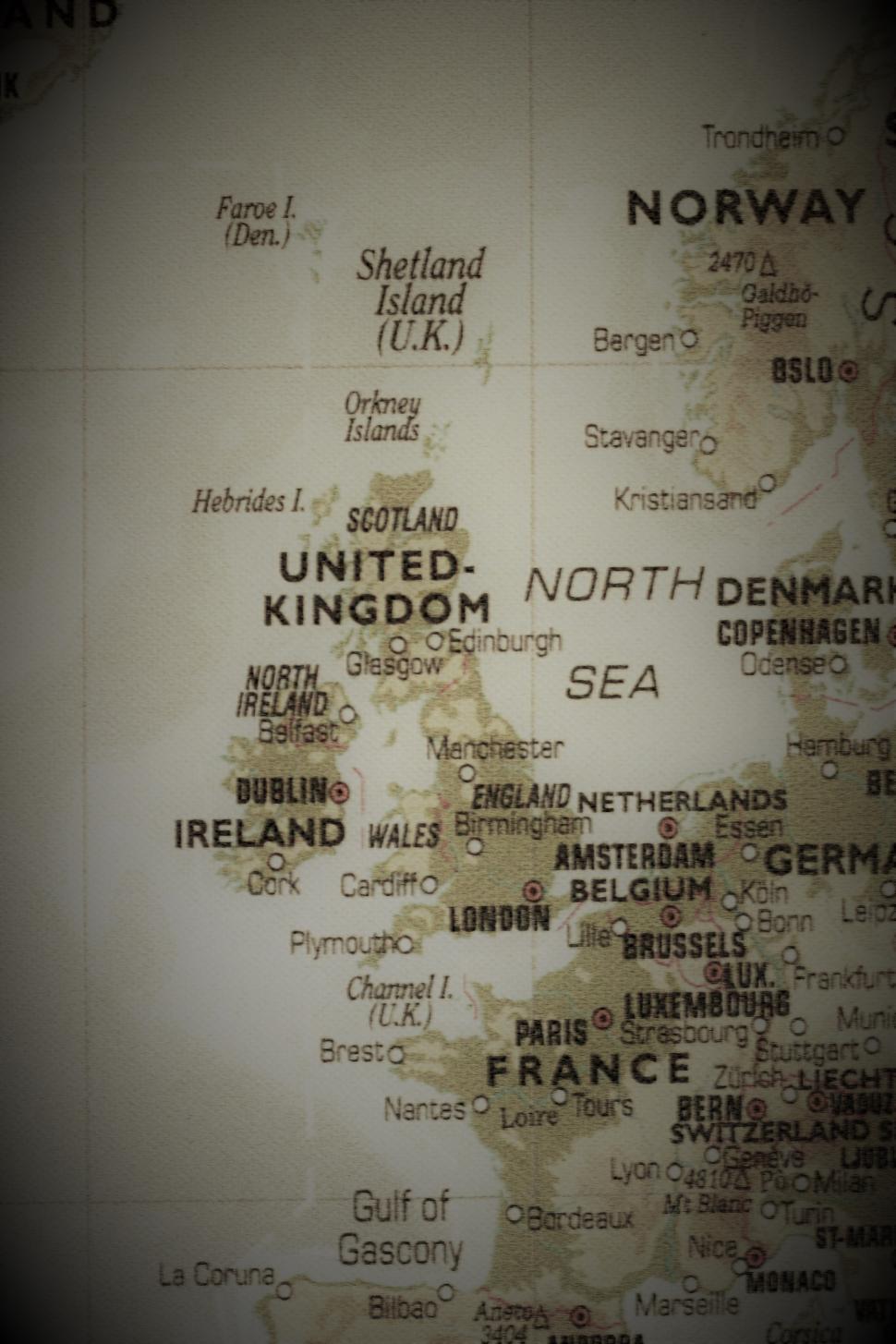 Free Stock Photo of Old map of the UK | Download Free Images and Free ...