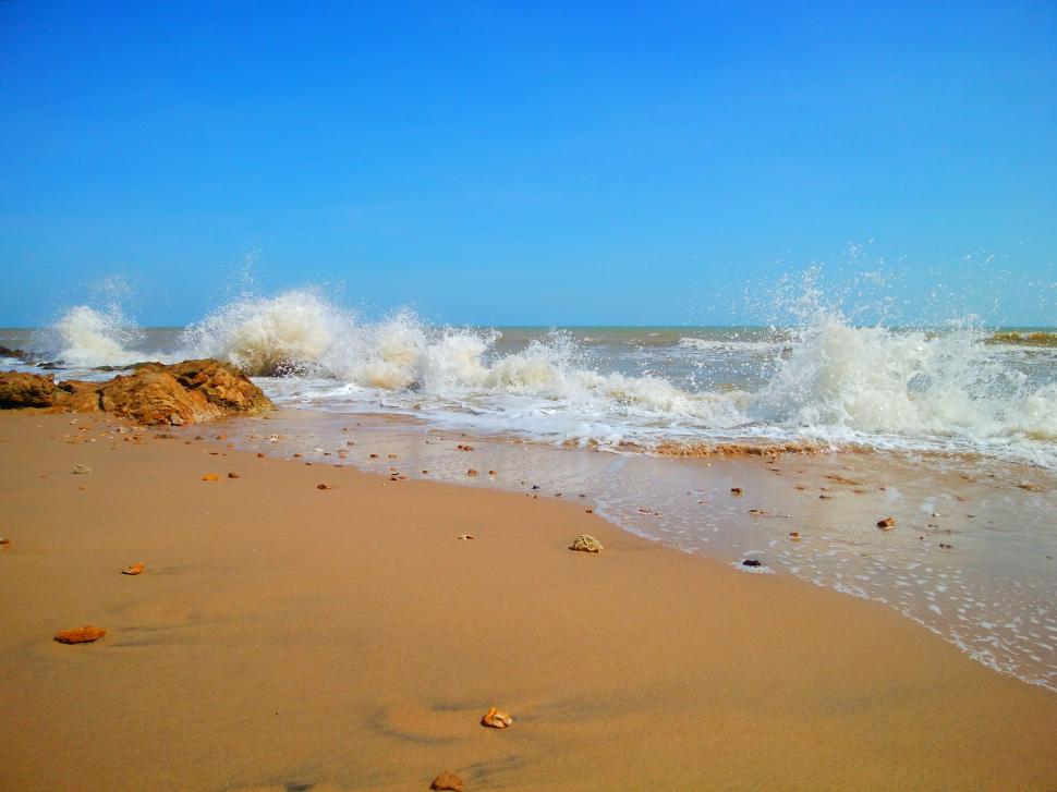 Free Stock Photo of Sea water splashing on the beach | Download Free ...
