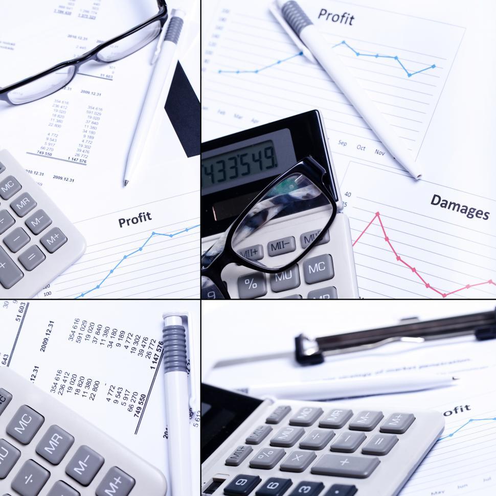 Free Stock Photo of Collage. Table full of graphs | Download Free ...