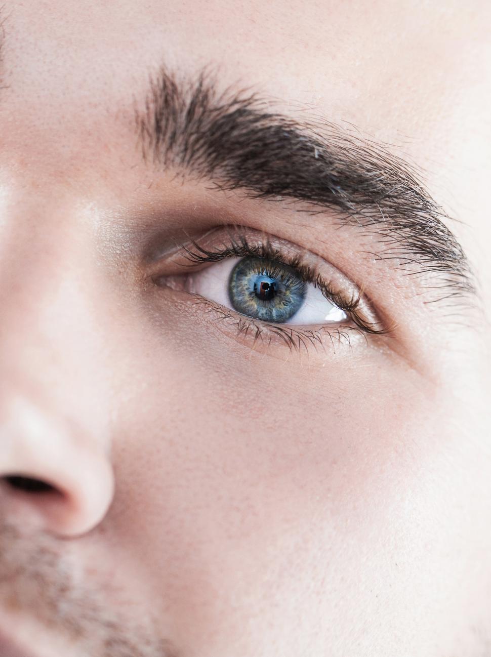 Free Stock Photo of Close-up. Man with clean skin, one eye visible ...