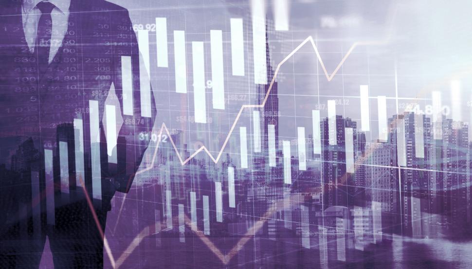 Free Stock Photo of Double Exposure of Financial Chart Over Businessman ...