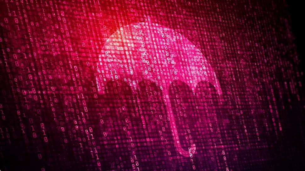 Free Stock Photo of Data Protection Concept - Digital Umbrella Over ...
