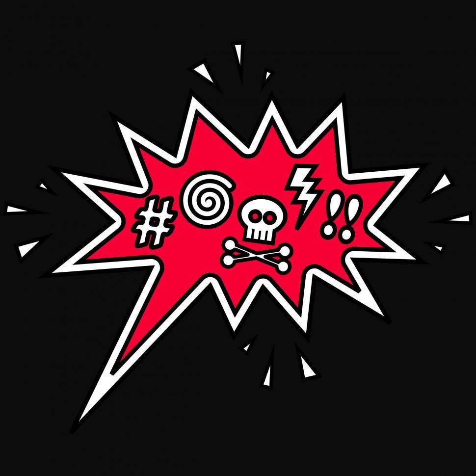 Free Stock Photo of Cursing Speech Balloon - Dark Background | Download ...