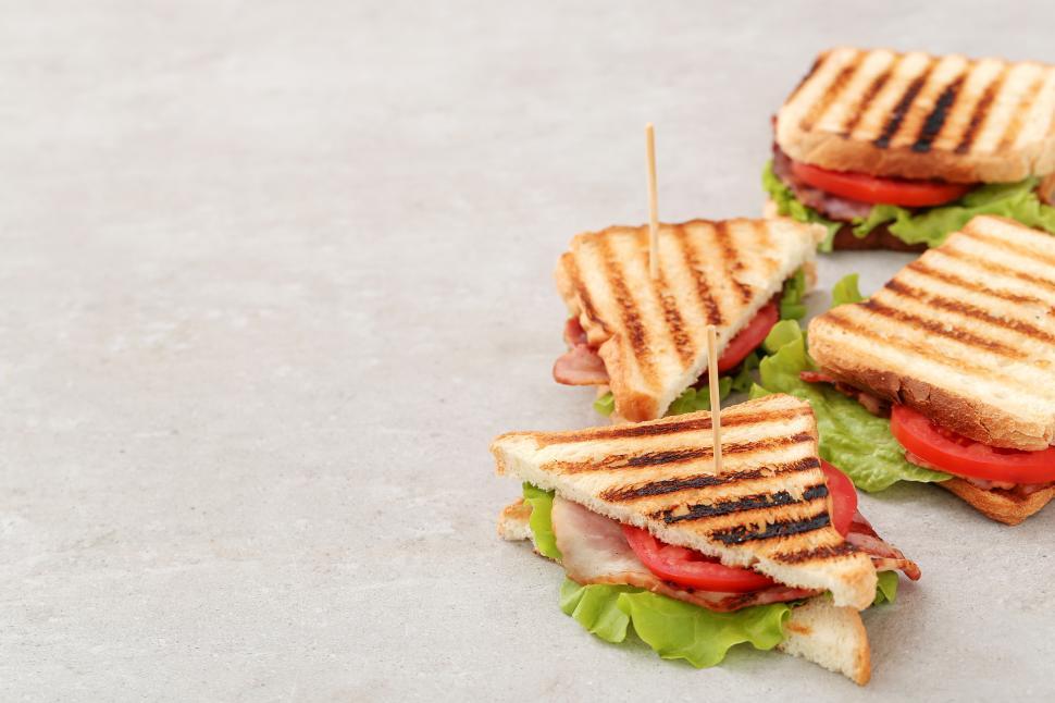 Free Stock Photo of BLT sandwiches with panini grill marks | Download ...