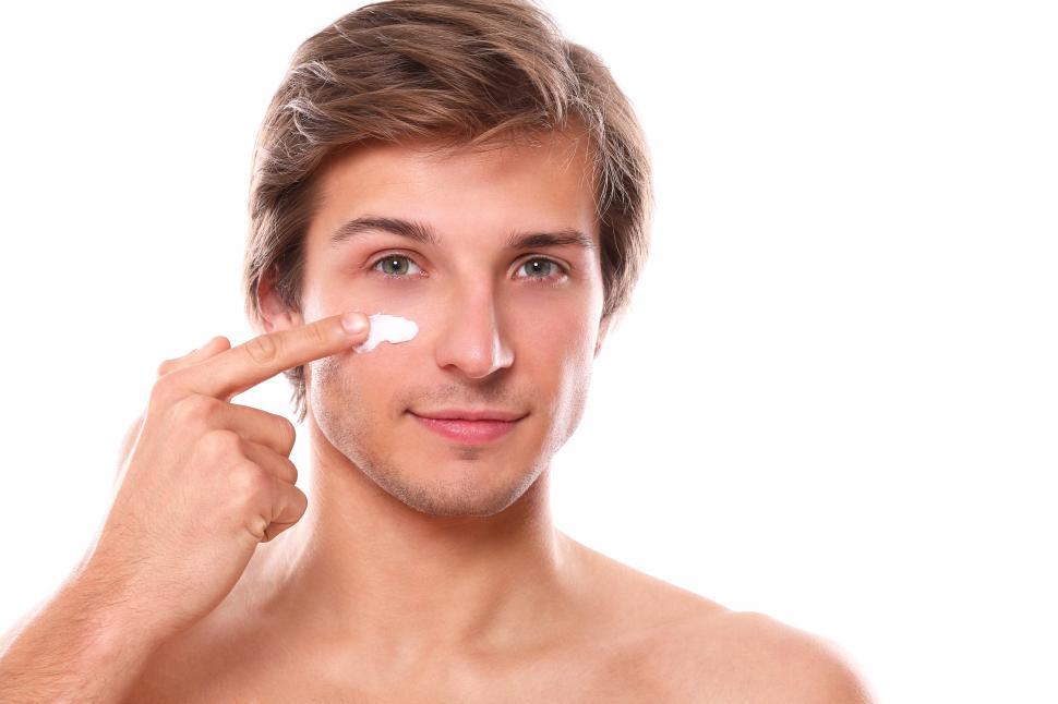 Free Stock Photo of Man applying face cream | Download Free Images and ...
