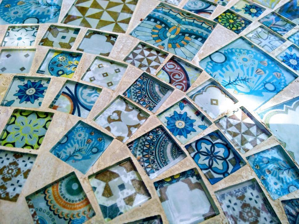 Free Stock Photo of Abstract curved patterned tiles design | Download ...