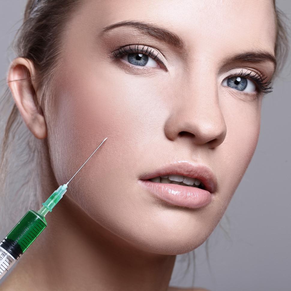 Free Stock Photo of Woman with syringe for cosmetic procedure ...