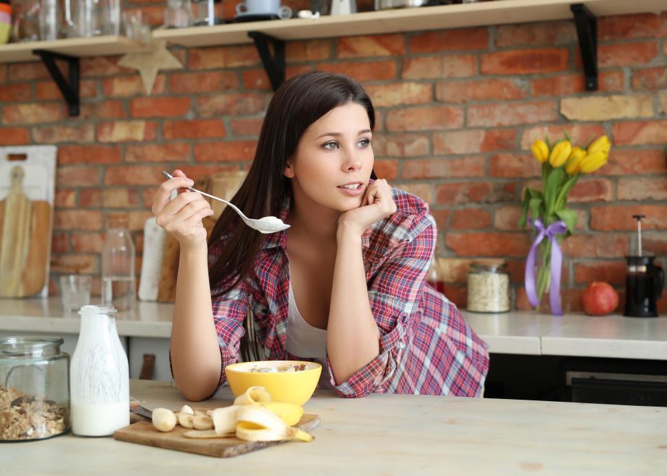 Free Stock Photo of Woman at the counter with a food | Download Free ...