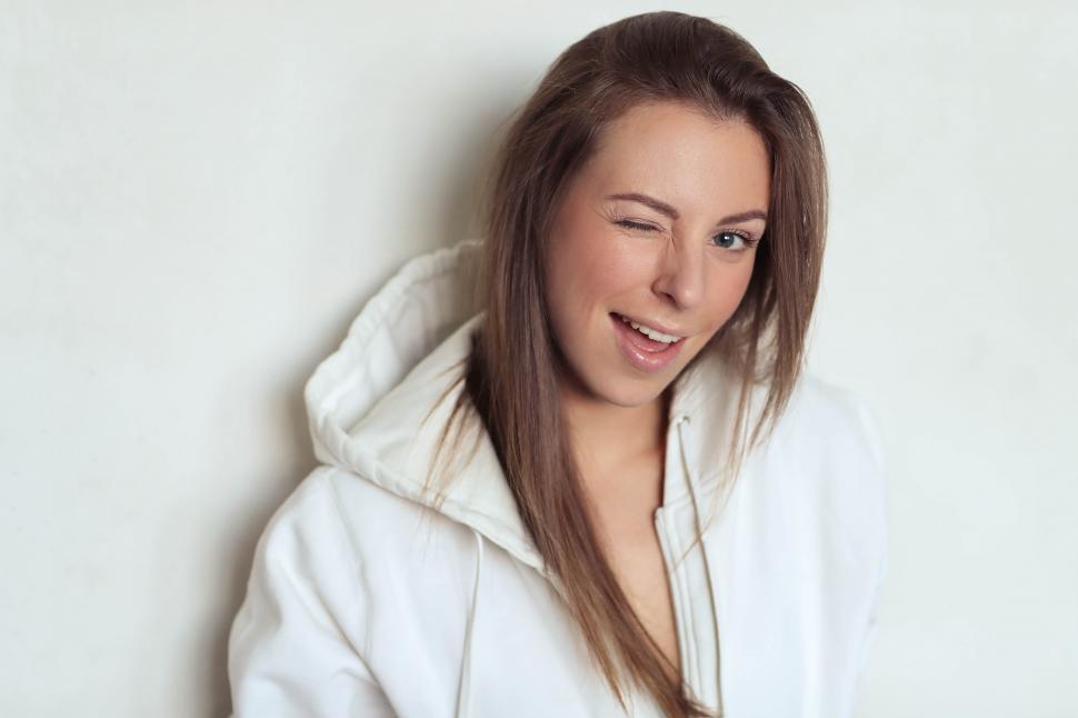 Free Stock Photo of Woman winking | Download Free Images and Free ...
