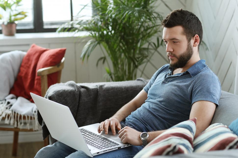 Free Stock Photo of Man using laptop | Download Free Images and Free ...