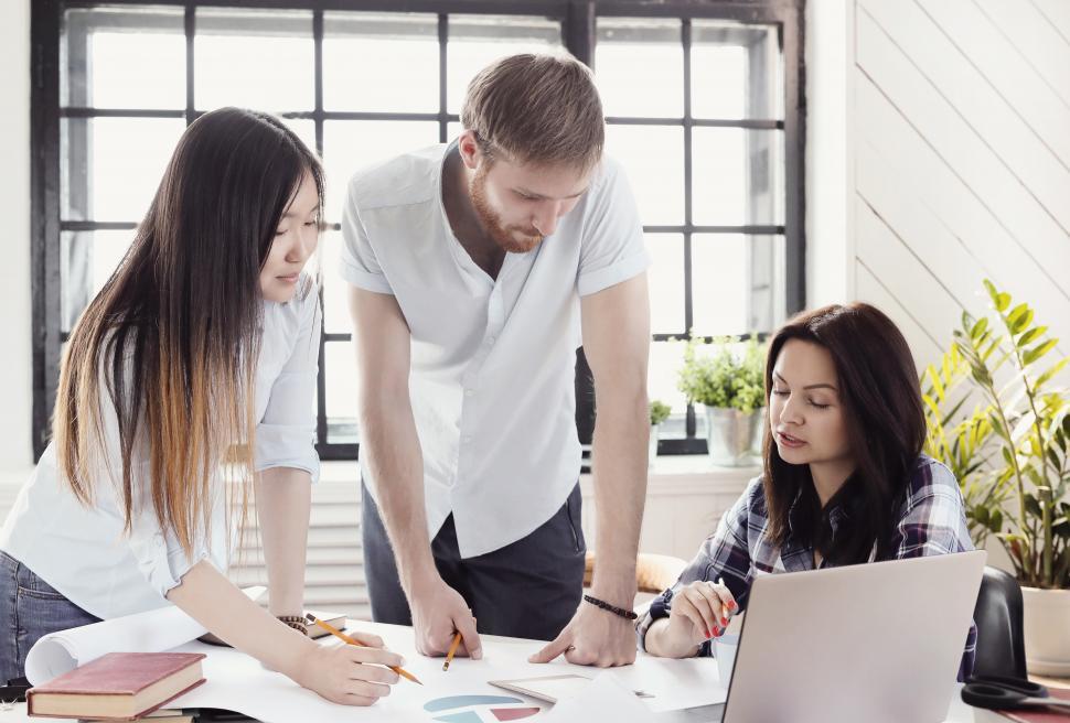 Free Stock Photo of Working in an office together | Download Free ...