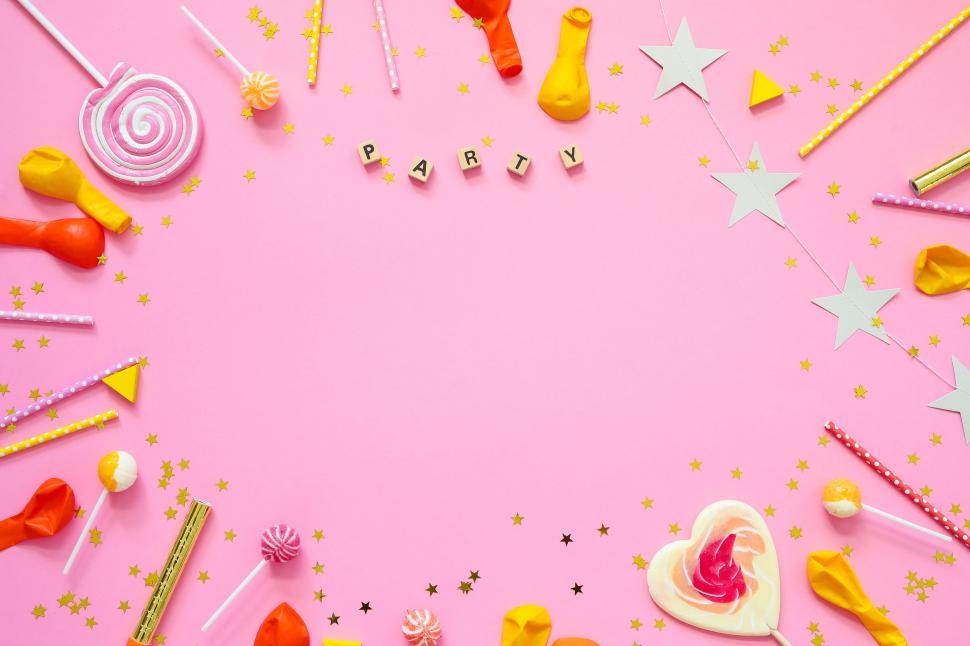Free Stock Photo of Party objects pink background | Download Free ...