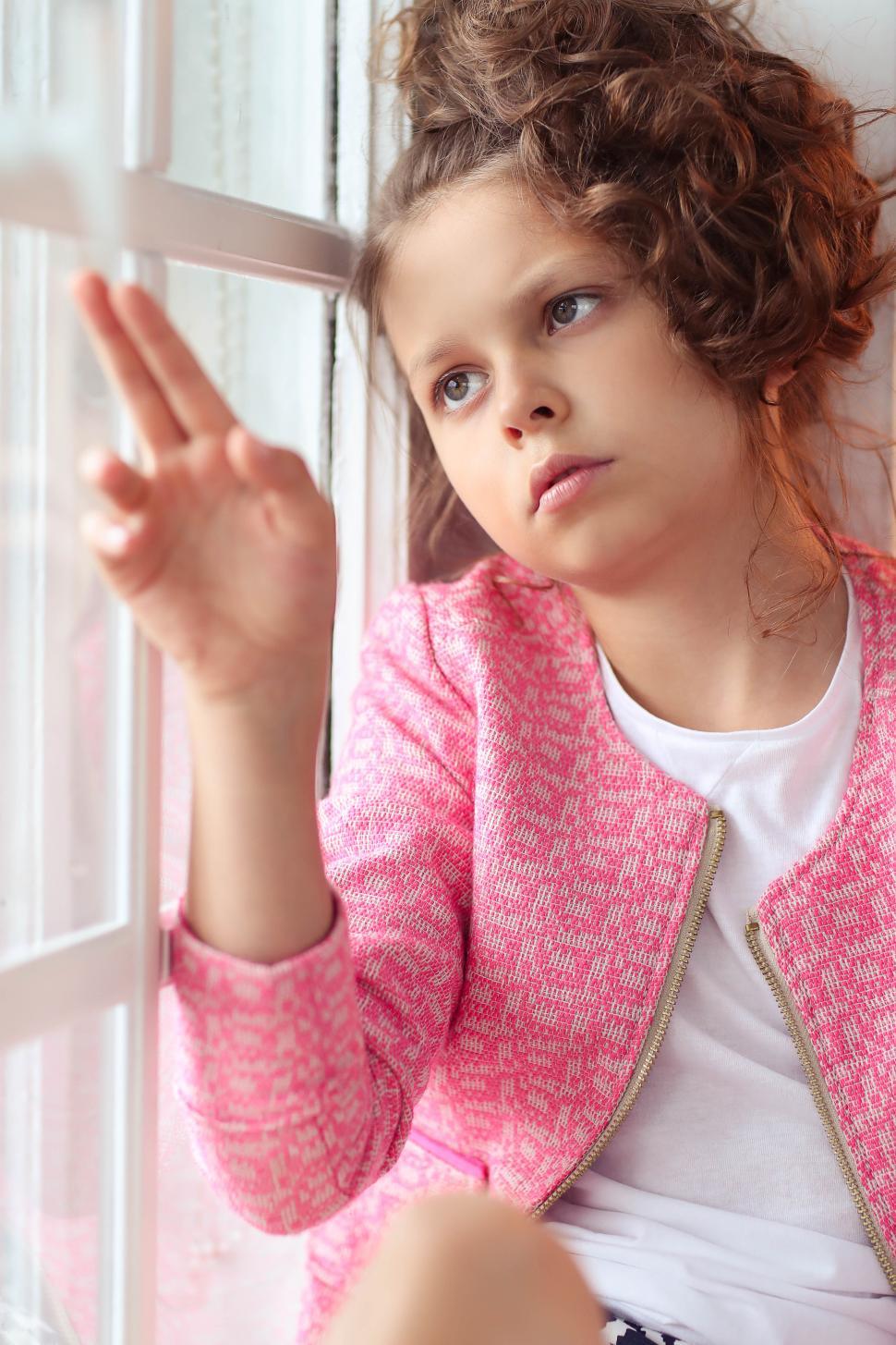 Free Stock Photo of Female child looking wistful or distracted ...