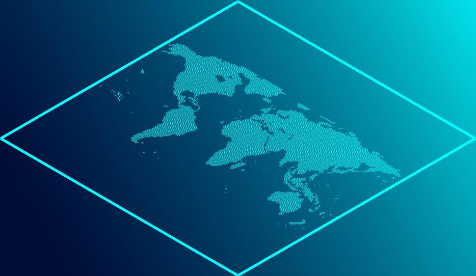 Free Stock Photo of World Map on Simple Background - Worldwide Digital ...