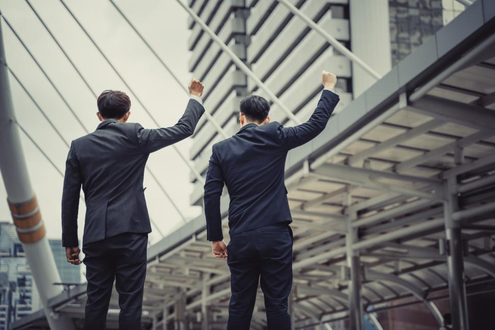 Free Stock Photo of Two businessman people achieving goals | Download ...