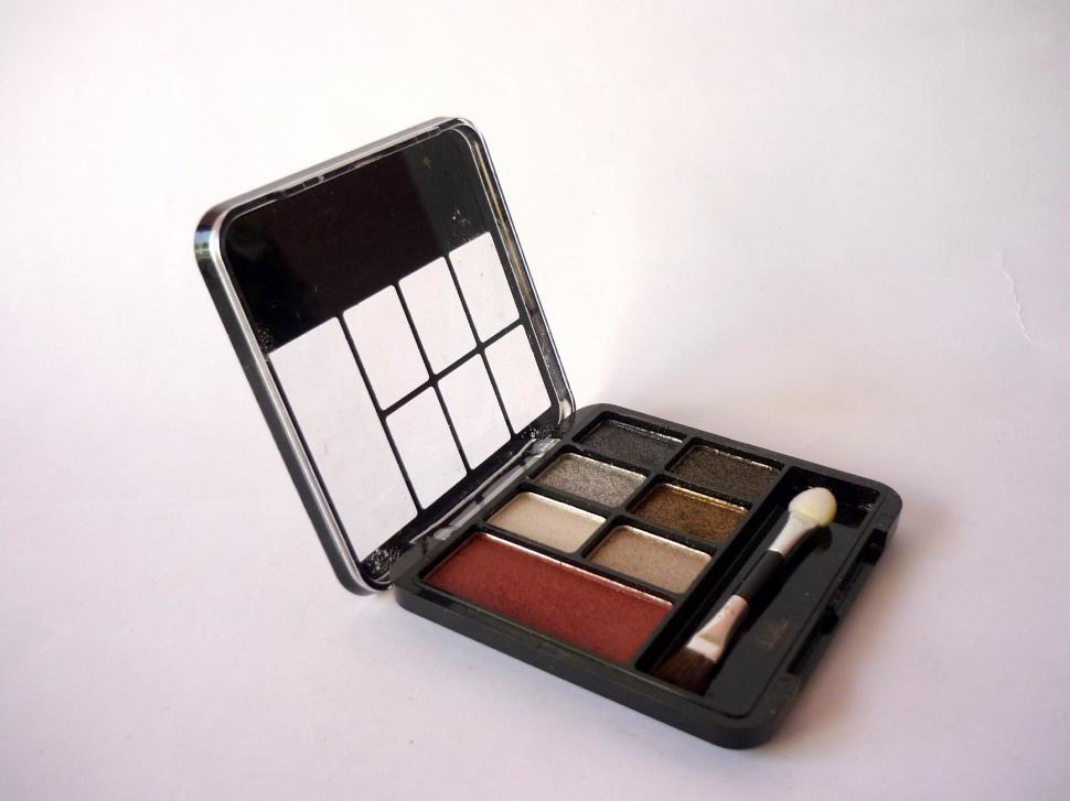 Free Stock Photo of Open Makeup Kit With Brush and Eye Shadow ...