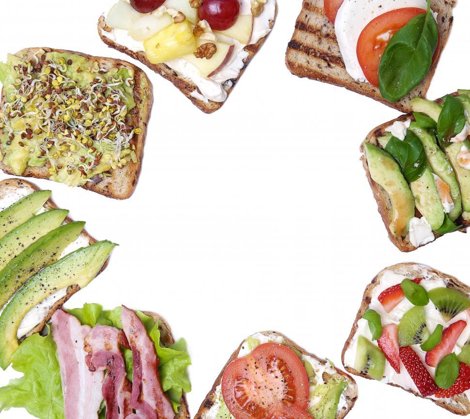 Free Stock Photo of Circle of toast around copyspace | Download Free ...