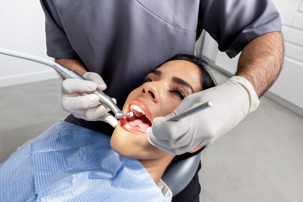 Free Stock Photo of Woman having teeth cleaned | Download Free Images ...