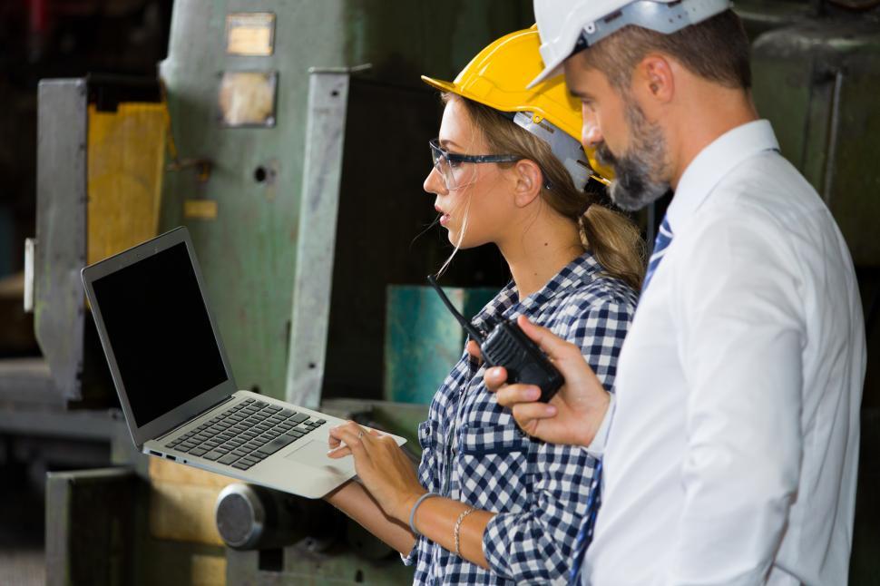 Free Stock Photo of Engineer and boss on the factory floor | Download ...