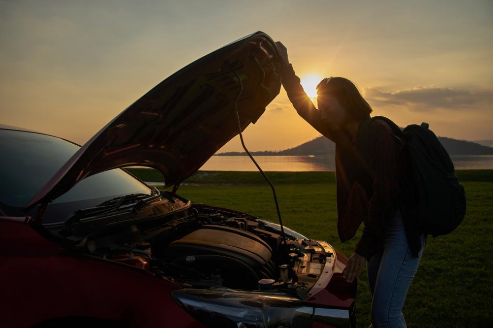 Free Stock Photo of Car break down - stranded woman | Download Free ...