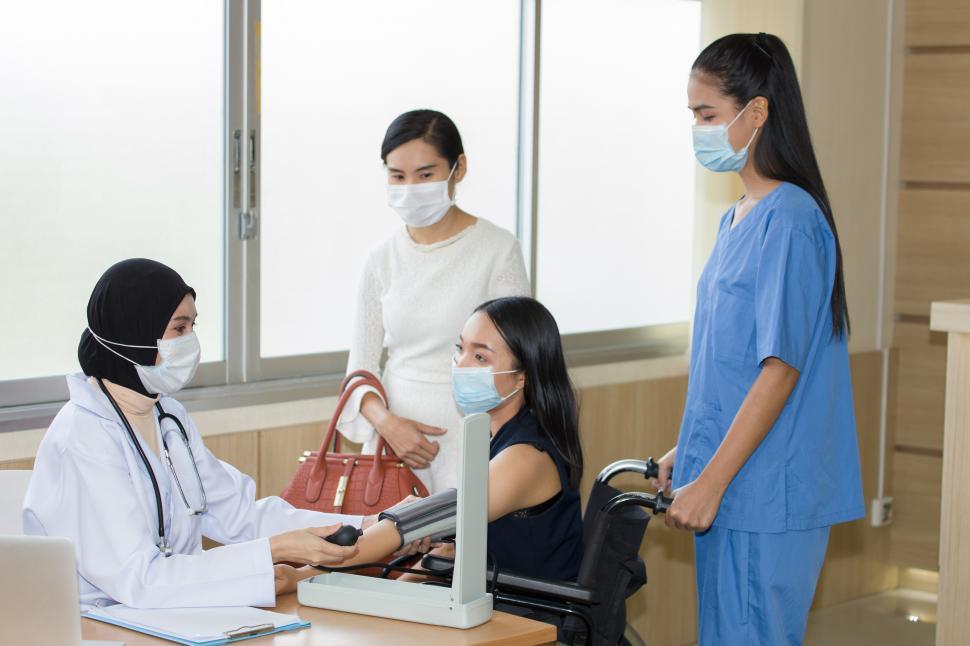 Free Stock Photo of People wearing surgical masks at the hospital ...