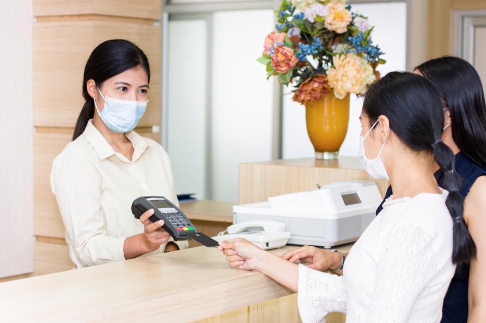Free Stock Photo of Paying for services by credit card at the hospital ...