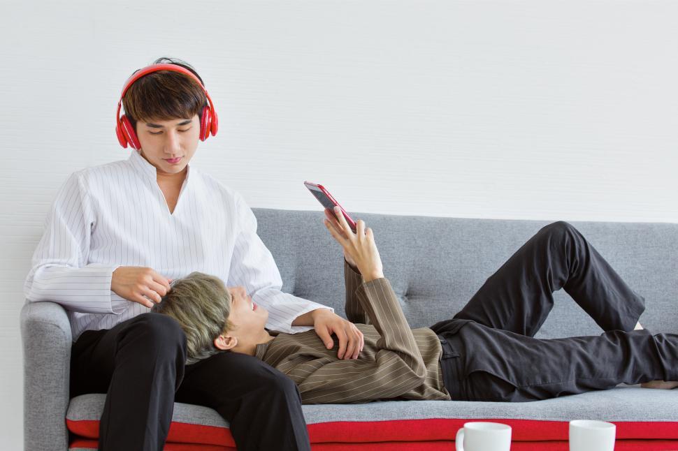 Free Stock Photo of Gay couple relaxing together | Download Free Images ...
