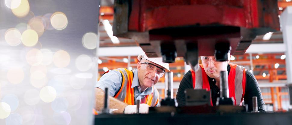 Free Stock Photo of Professional Metal factory engineers are stamping ...