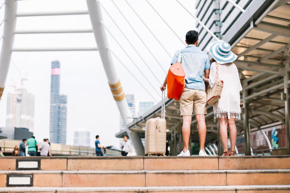 Free Stock Photo of Tourists couples looking for attractions in the ...