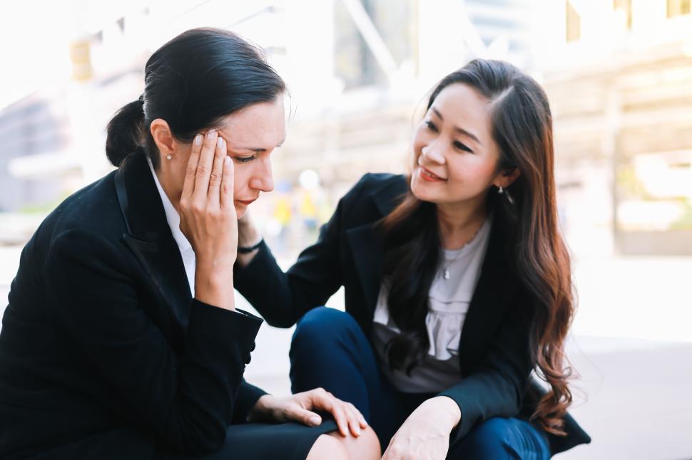 Free Stock Photo of Business woman comforting a colleague | Download ...
