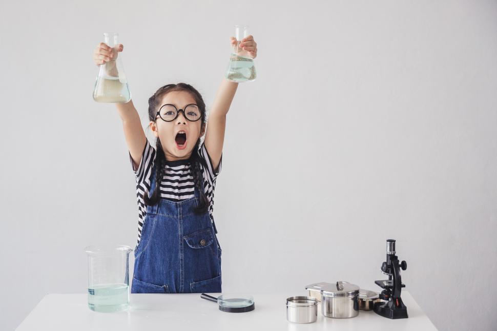Free Stock Photo of LIttle girls is excited about science. STEM ...