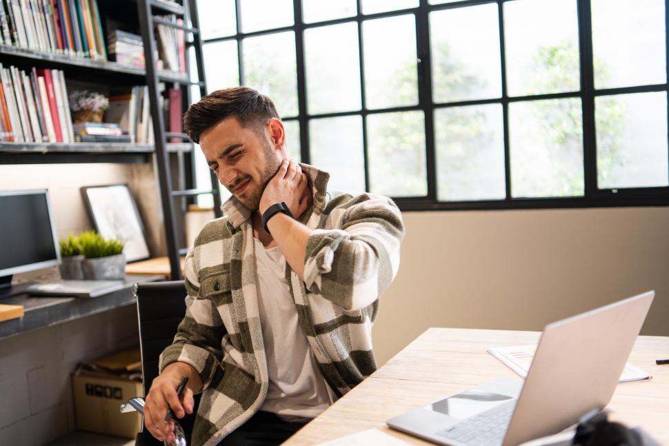 Free Stock Photo of Caucasian young creative designer suffering from ...