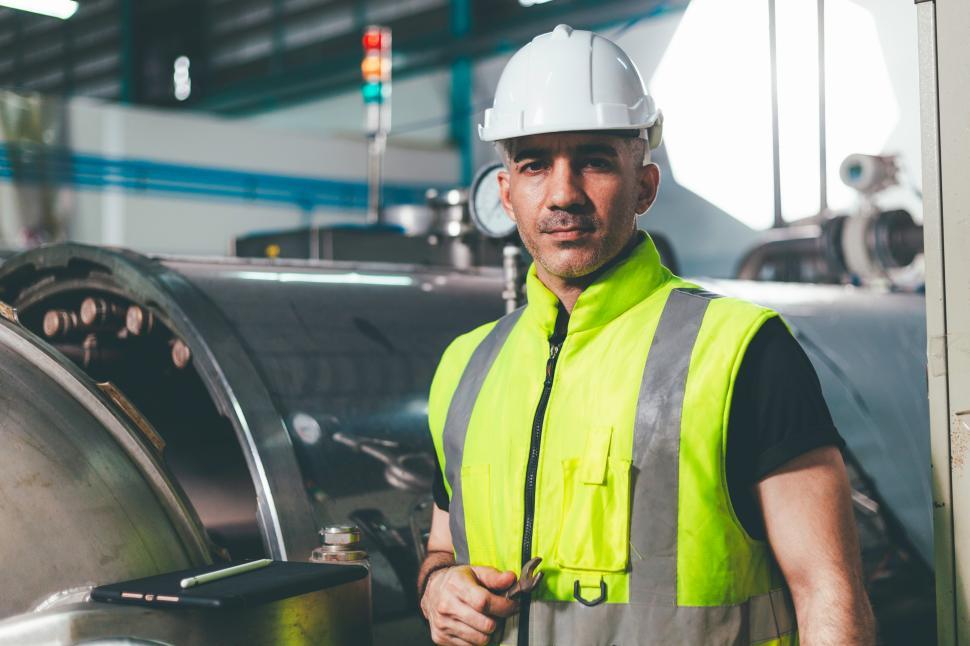 Free Stock Photo of Portrait of engineer foreman holding wrench in ...