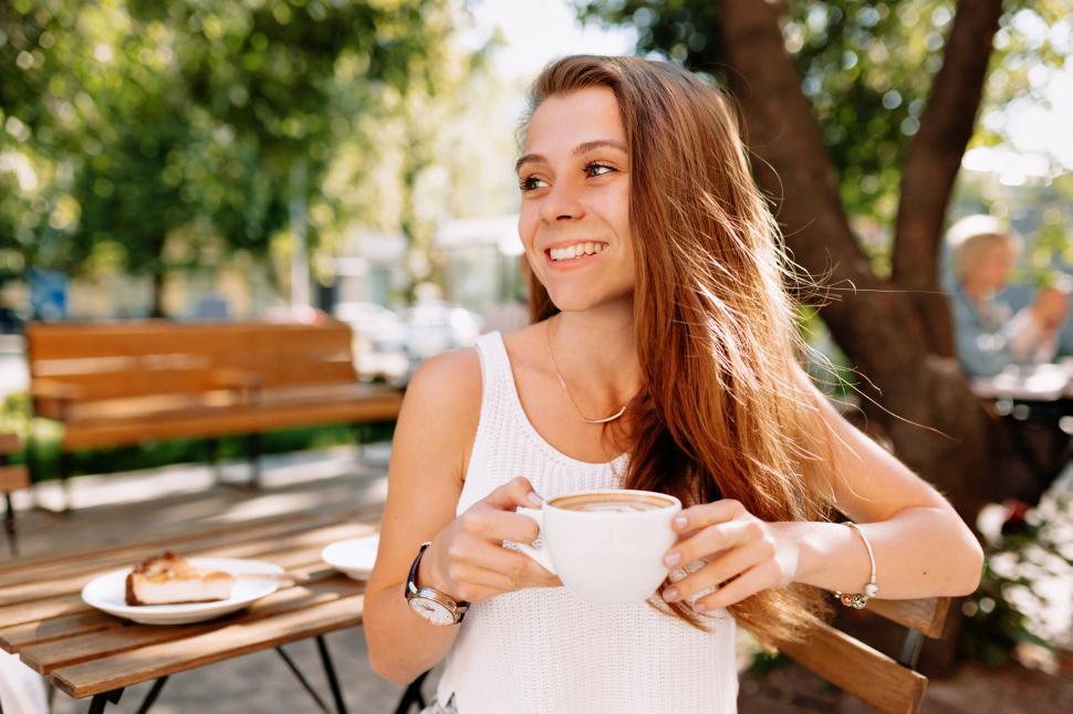 Free Stock Photo of Close-up outside portrait of happy young lady ...