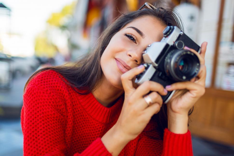 Free Stock Photo of Woman having fun and making photos on her vacations ...