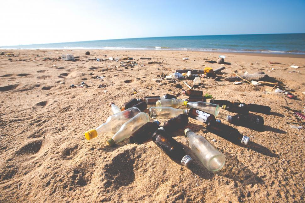 Free Stock Photo of bottles and garbage waste on the beach | Download ...