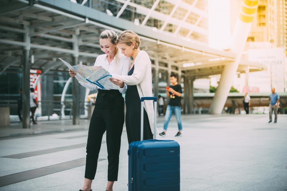 Free Stock Photo of Two caucasian Woman travelers | Download Free ...