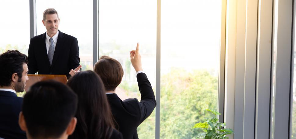 Free Stock Photo of Businessman coach speaker giving a presentation ...