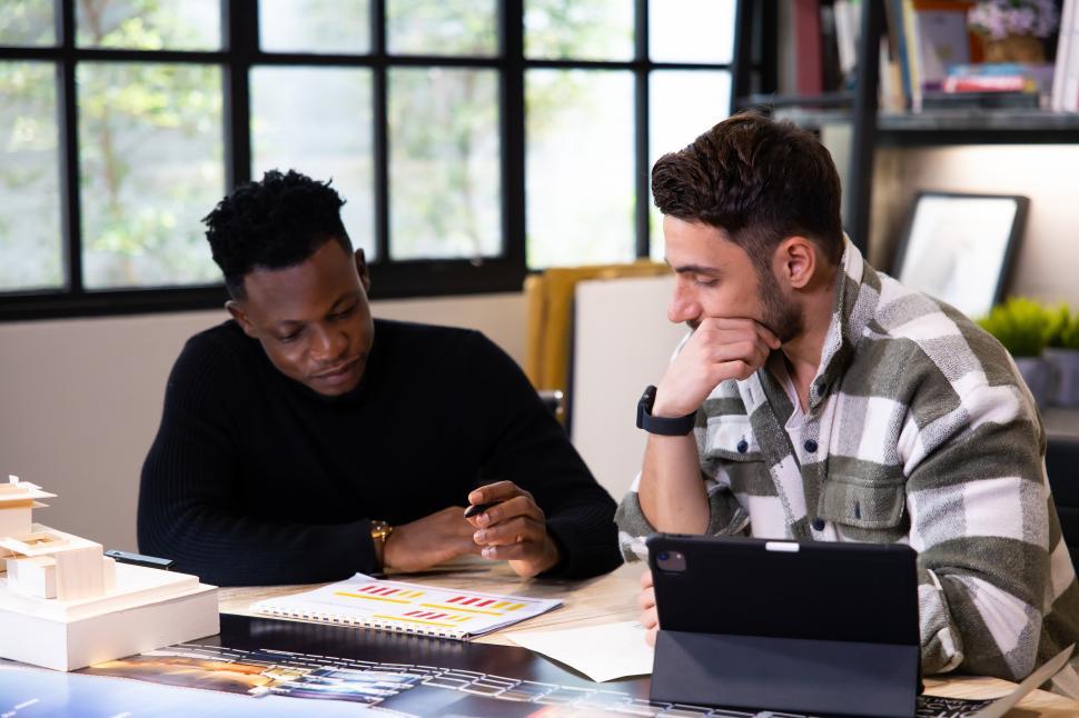 Free Stock Photo of Diverse engineering or architecture office ...