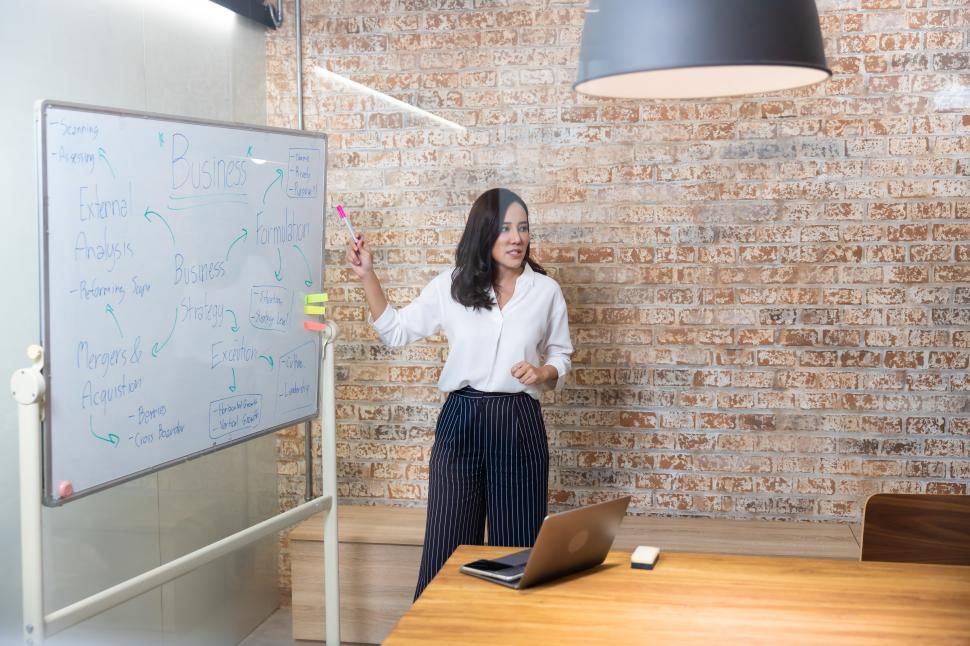 Free Stock Photo of Female teacher working with whiteboard | Download ...