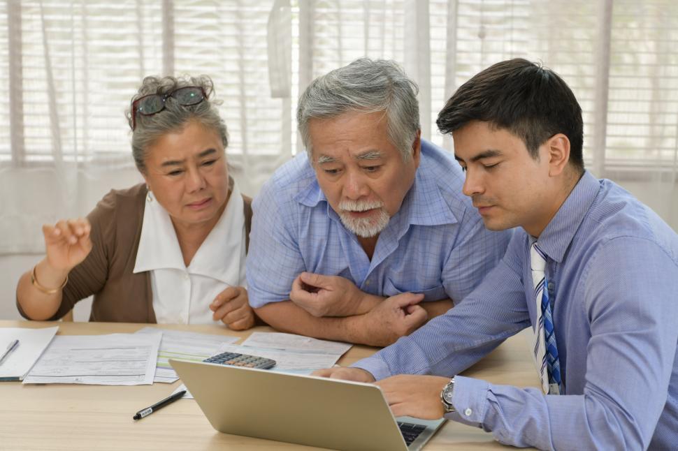 Free Stock Photo of Senior couple with financial advisor | Download ...