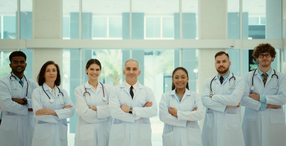 Free Stock Photo of Portrait of Doctors and medical students standing ...