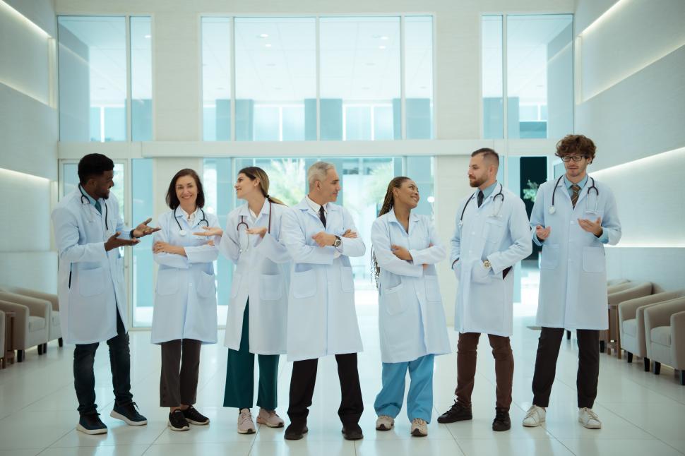 Free Stock Photo of Group of Doctors and medical students standing ...