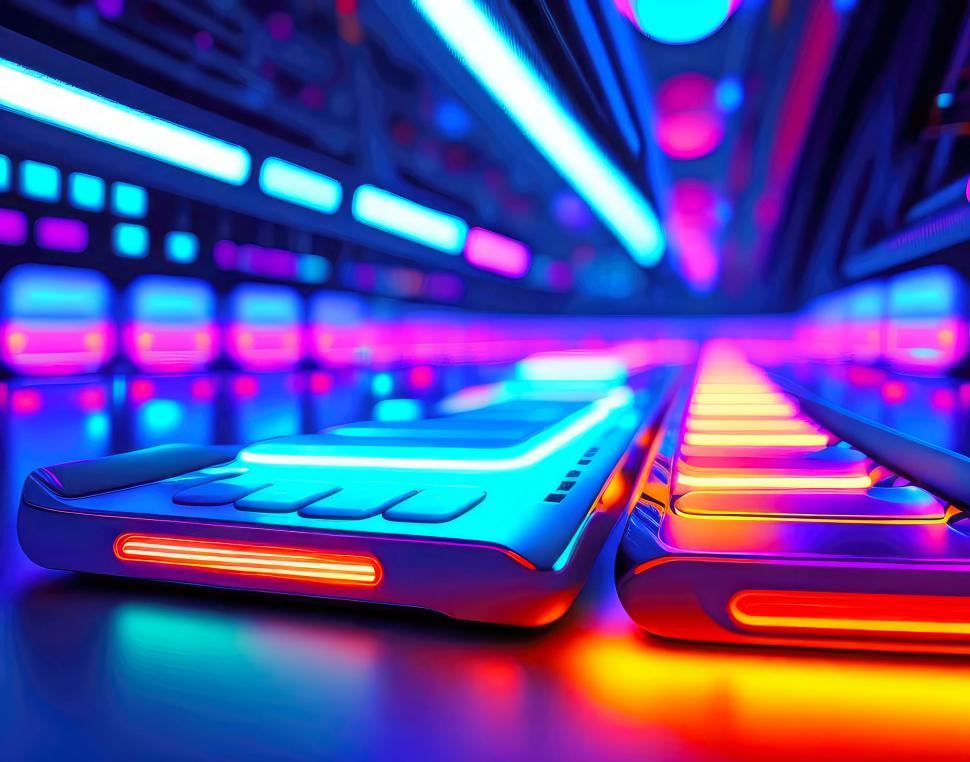 Free Stock Photo of Colorful futuristic technology concept | Download ...