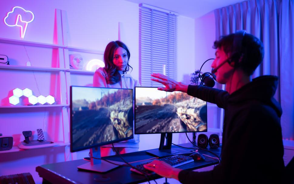 Free Stock Photo of The mood of people waiting to play games when there ...