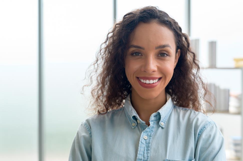Free Stock Photo of Portrait of young Black businesswoman smiling in ...