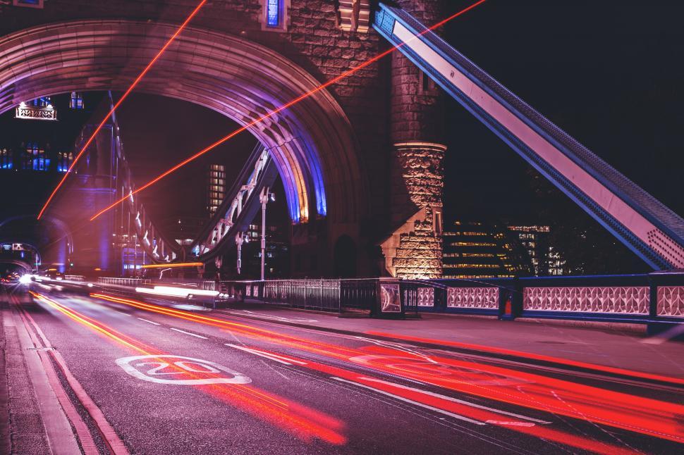 Free Stock Photo of Bridge Laser Show Free Stock Photo | Download Free ...