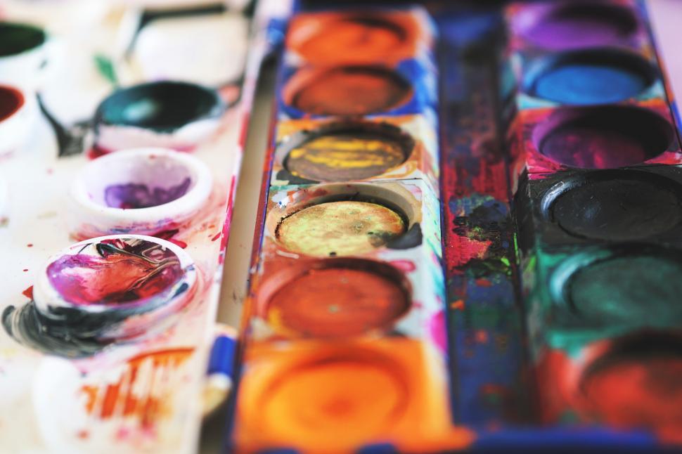 Free Stock Photo of A close up of a paint box | Download Free Images ...