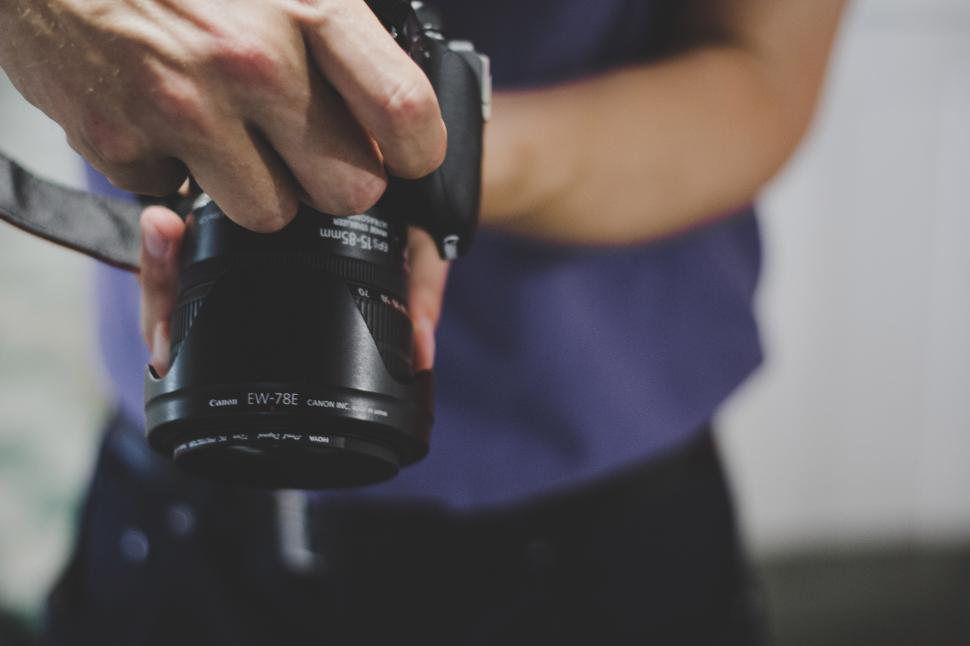 Free Stock Photo of A person holding a camera | Download Free Images ...