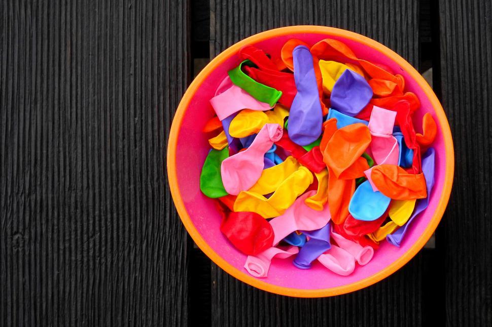 Free Stock Photo of A bowl of colorful balloons | Download Free Images ...